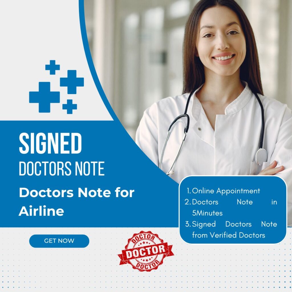 Doctor Note for Airline Template Sample
