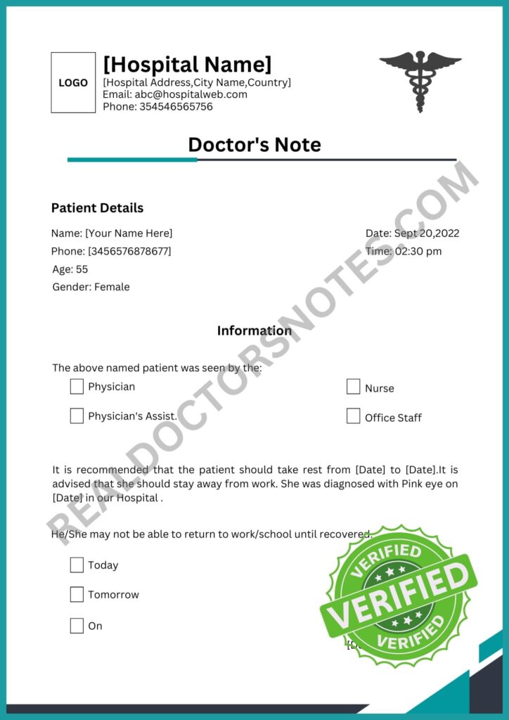 Doctors Note for FMLA Template [Printable & Signed]