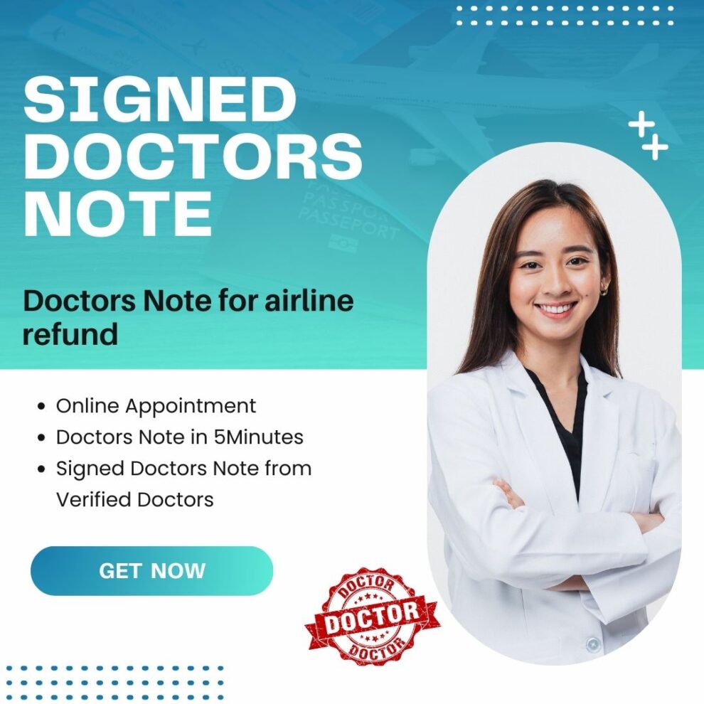 Doctors Note for Airline Refund Template