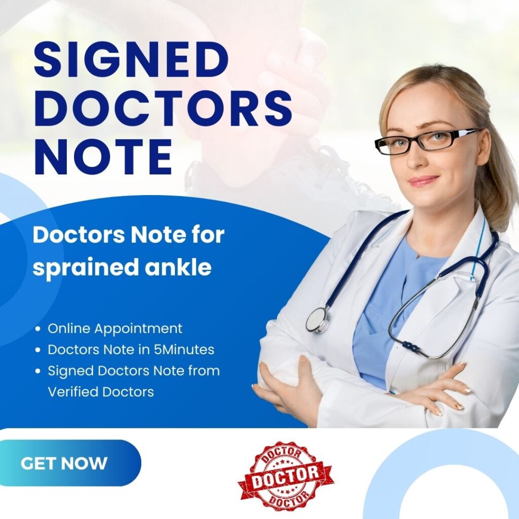 Doctors Note for Sprained Ankle Template