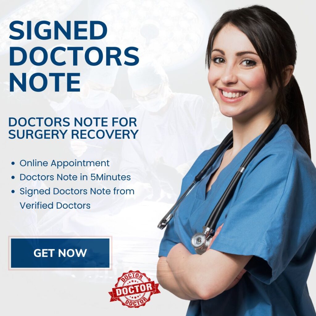 Doctors Note for Surgery Recovery Template