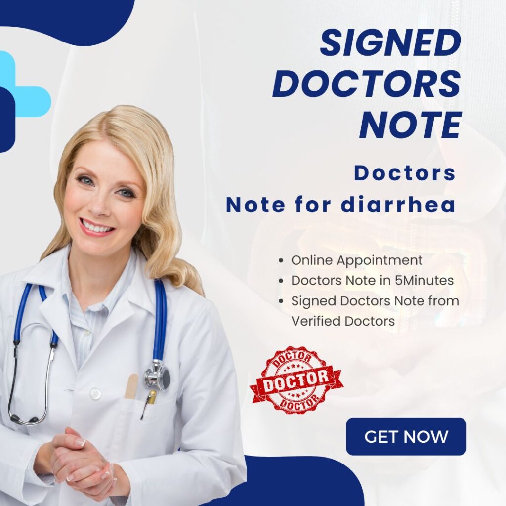 Doctor's Note for Diarrhea Template Printable