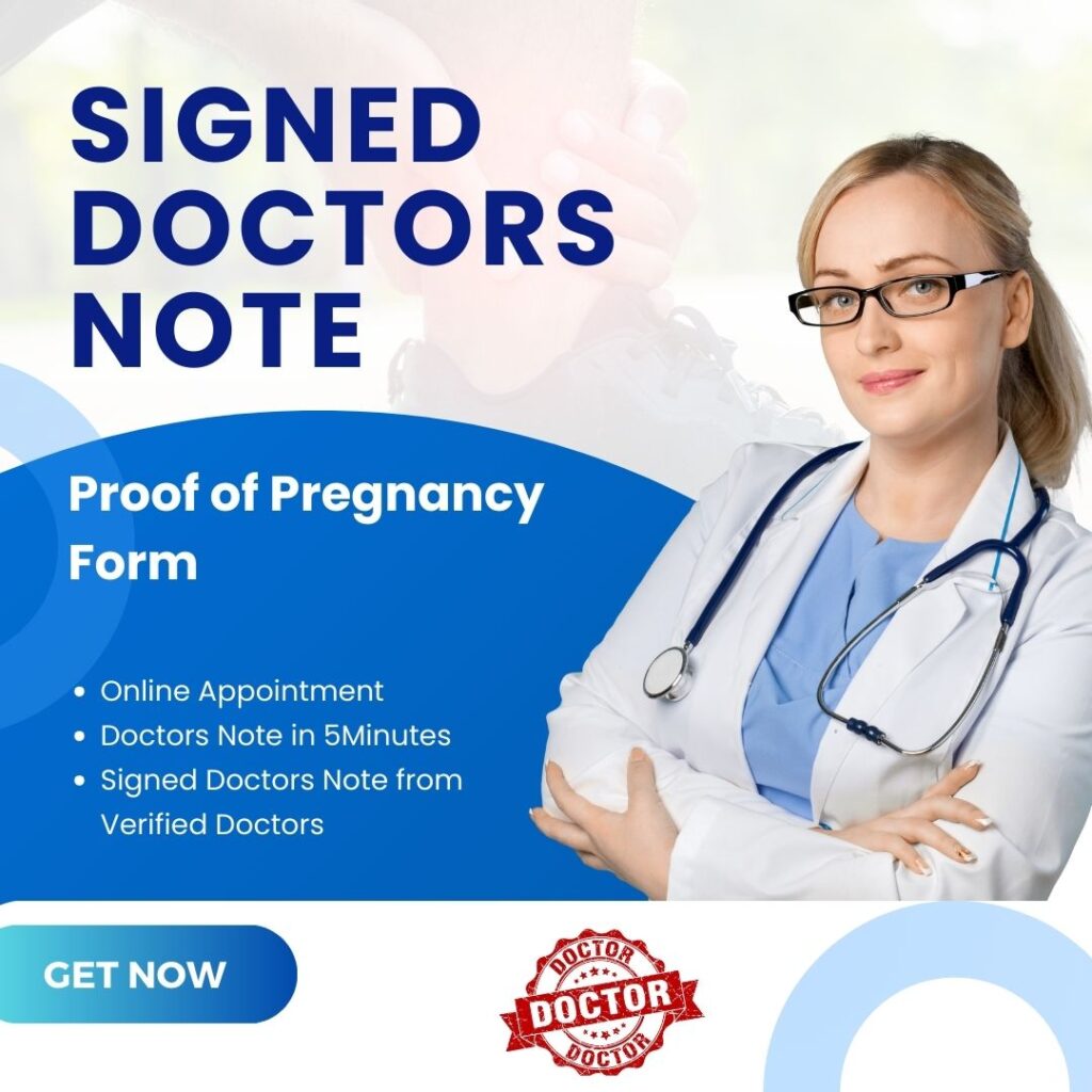 Proof of Pregnancy Form From Doctor Template