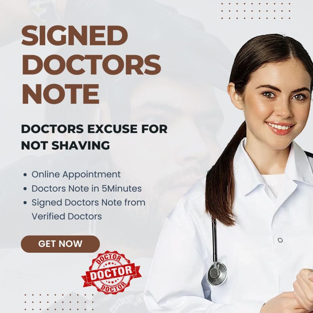 Doctors Excuse for Not Shaving Template Sample