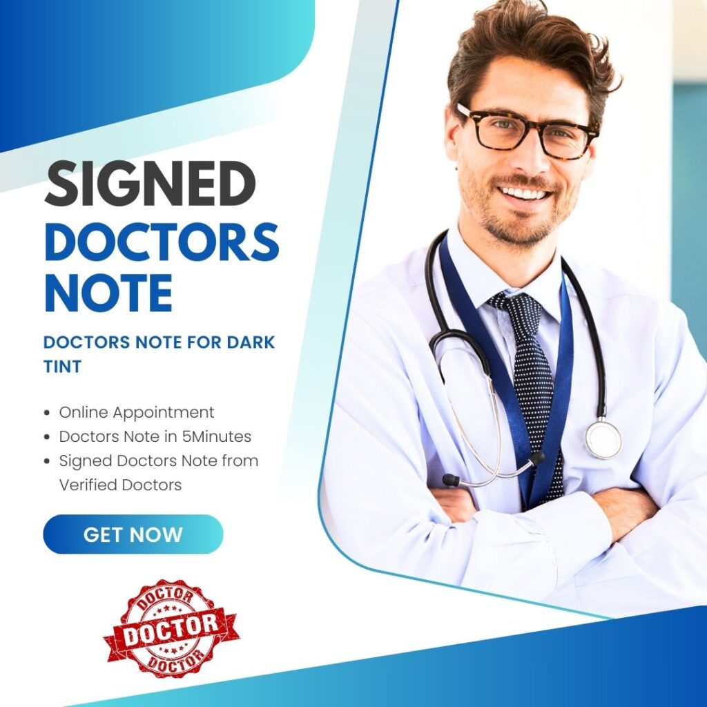 Doctors Note for Dark Tint Template [Printable]