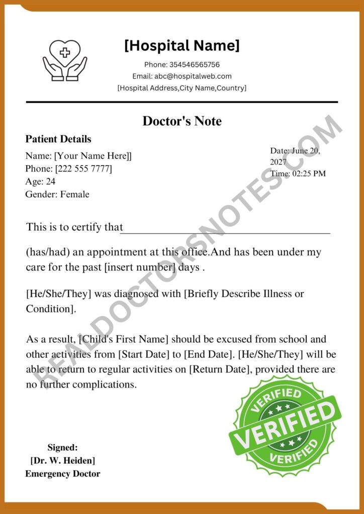 Doctors Note - Real Doctors Note For Work and School [Get in 5 Minutes]